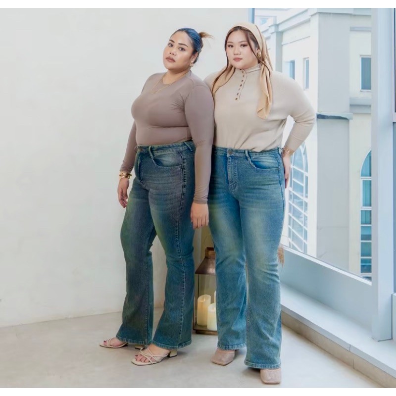 Jual Cutbray Retro Jeans Celana jeans Melar Highwaist panjang panjang ...