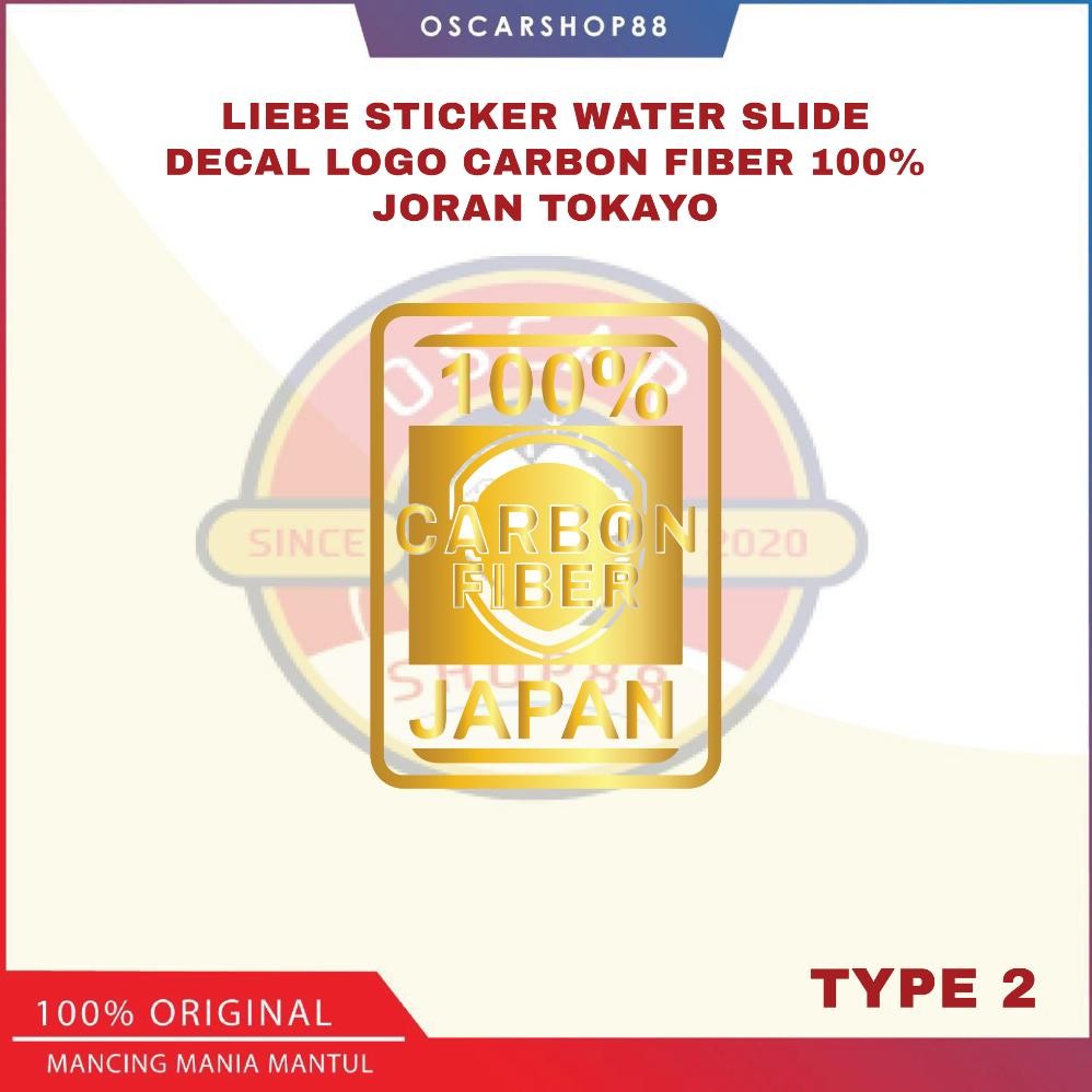 Jual Sticker Water Slide Decal Logo Carbon Fiber 100% Untuk Joran ...