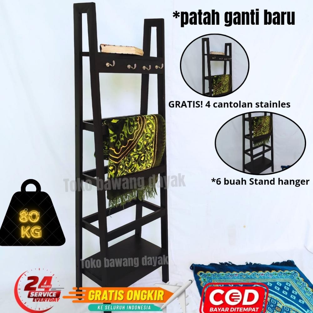 Jual rak sajadah dan mukena alquran stand hanger aesthetic minimalis ...