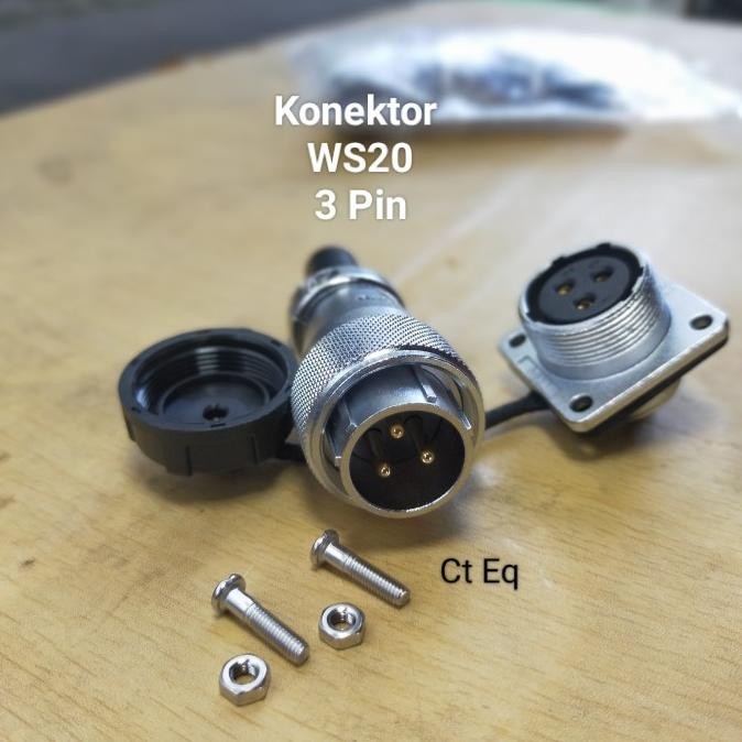 Jual Tersedia Connector Ws20 3 Pin Plug Dan Socket Kabel Panel Mount ...