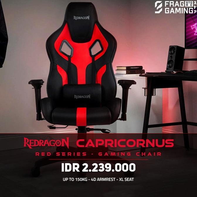 Jual Redragon / Reddragon Capricornus C502 Kursi Gaming Chair Red New ...