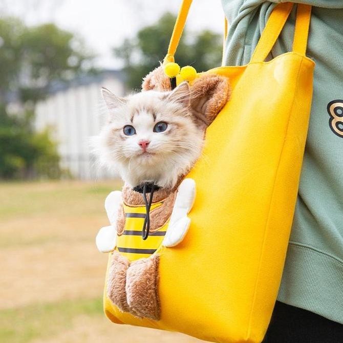 Jual Tas Bahu Hewan Kucing Anjing Pet Shoulder Bag Carrier Travel/Pet ...