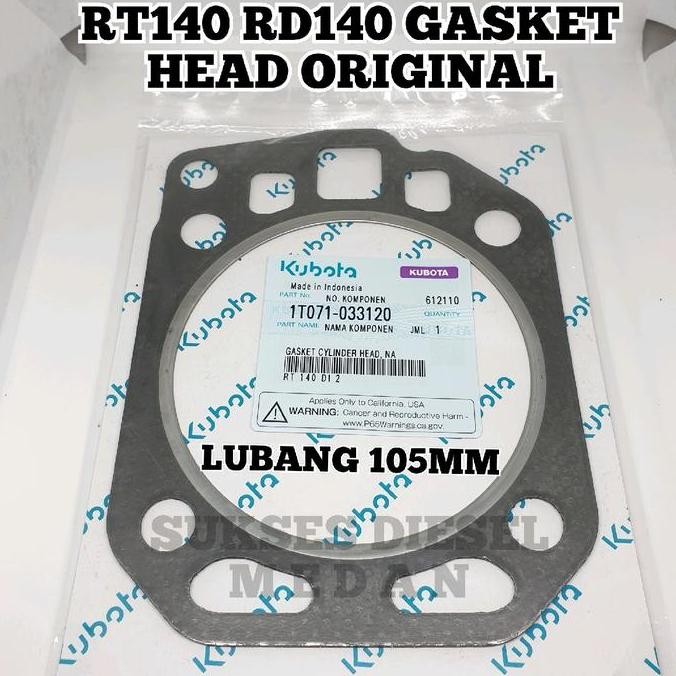Jual Rd140 Rt140 Gasket Cylinder Head Paking Deksel Packing Kop Mesin Diesel Traktor Kubota ...