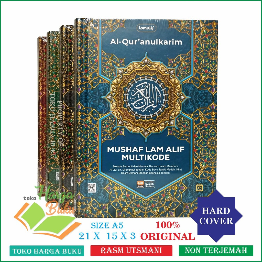 Jual Al-Quran Mushaf Lam Alif Multikode A5 HC Rasm Utsmani NON TERJEMAH Kode Tajwid QR CODE ...