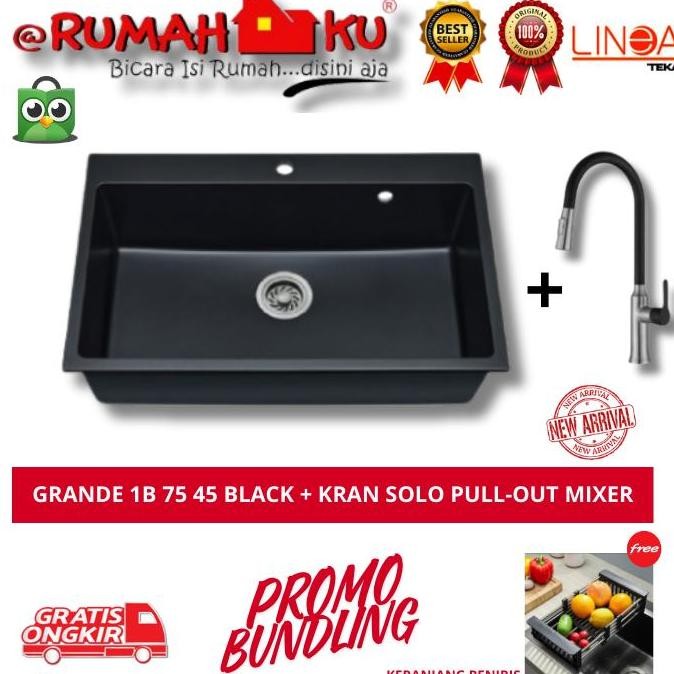 Jual Promo Paket Kitchen Sink Linea By Teka Grande 75 45 LG Black - Bak ...