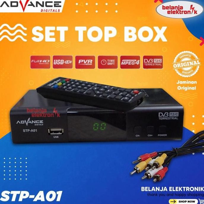 Jual ADVANCE SET TOP BOX STB DVB-T2 RECEIVER SINYAL TV DIGITAL STP-AO1 Berkualitas | Shopee ...