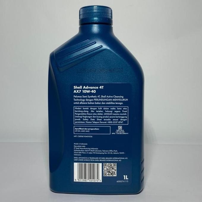 Jual Shell-Oli Shell Advance 4T Ax7 1L 10W-40 Terlaris | Shopee Indonesia