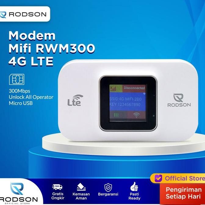 Jual READY Modem Wifi RWM300 Mifi 4G LTE 300Mbps Unlock All Operator ...