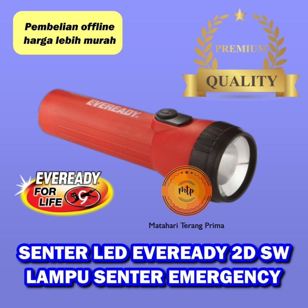Jual AsT Senter LED Eveready 2D SW Low cost 2 baterai batere batre D ...