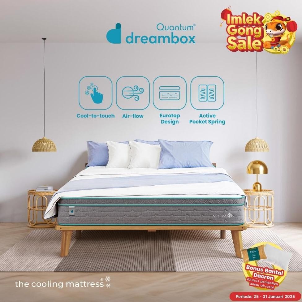 Jual Quantum Dreambox Kasur Dingin Air-Cool 28cm / Cooling Mattress / Pocket Spring Bed Vakum ...