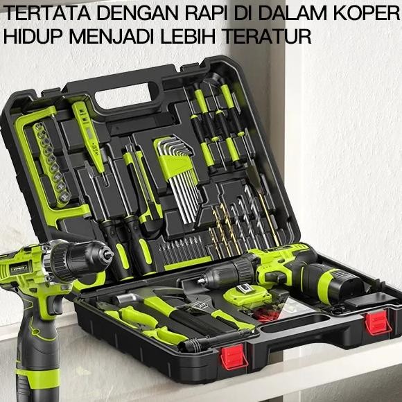Jual YZ ZPER Satu Set Alat Perkakas Bor Listrik Cordless Tang Obeng ...