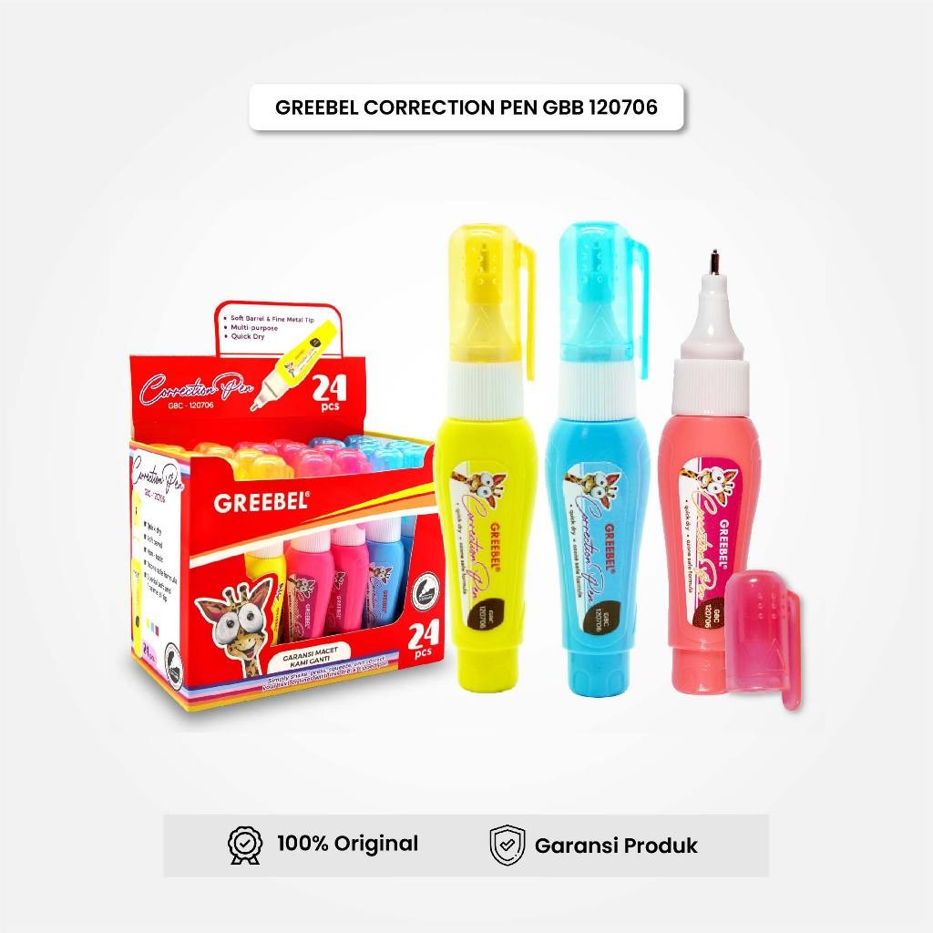 Jual Greebel Tip-Ex Cair GBC 120706 [ 1 PCS ] Tipe X Correction Pen ...