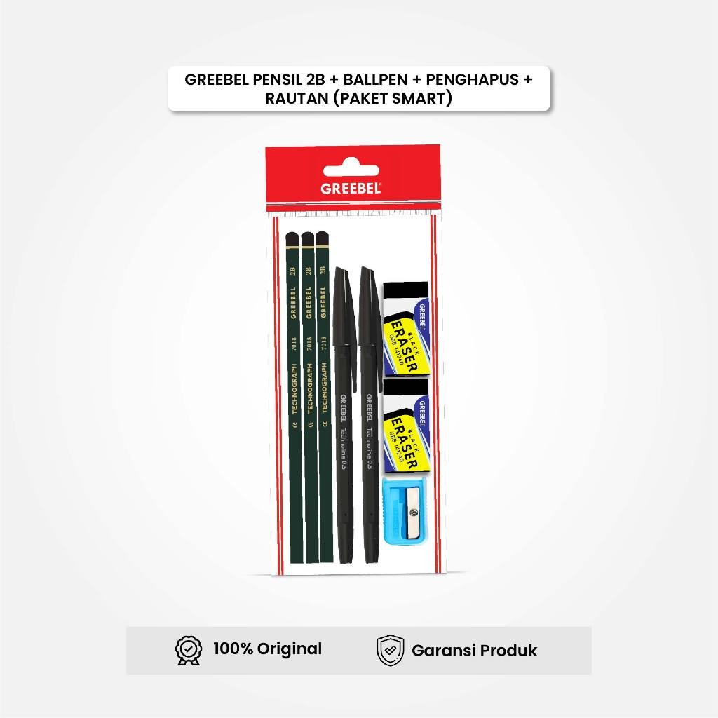 Jual Greebel Pulpen Pensil Set [ PAKET SMART ] Stationery Set Paket ...