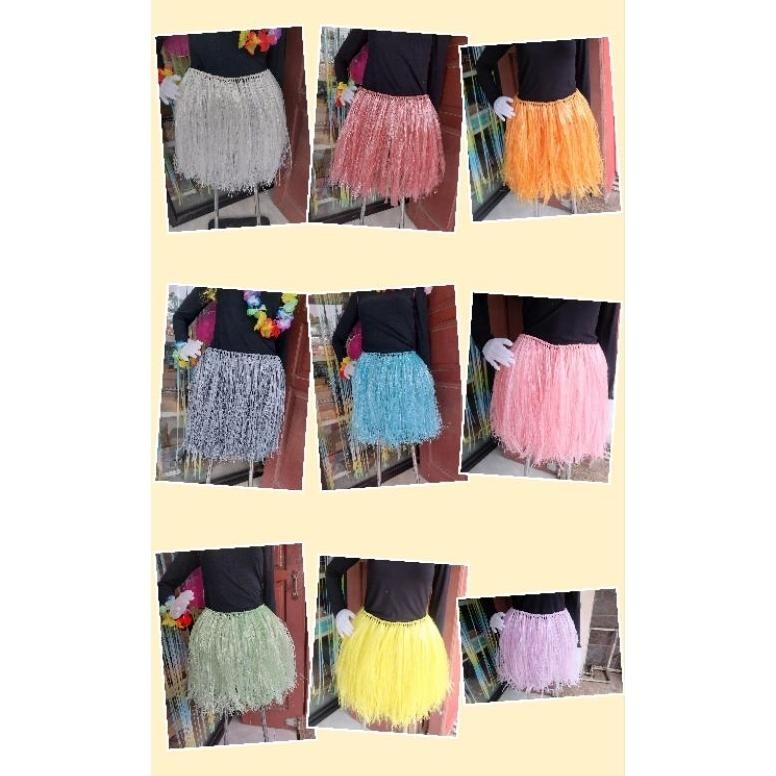 Jual YZ Rok Rumbai Warna Warni Handmade Tali Rafia Rok 40cm | Shopee ...
