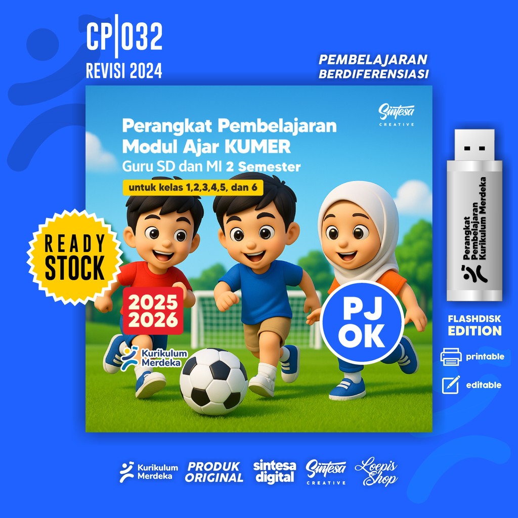 Jual FD RPP MODUL AJAR KURIKULUM MERDEKA PJOK SD KELAS 123456 REVISI TERBARU CP 032 TA 2025-2026 ...