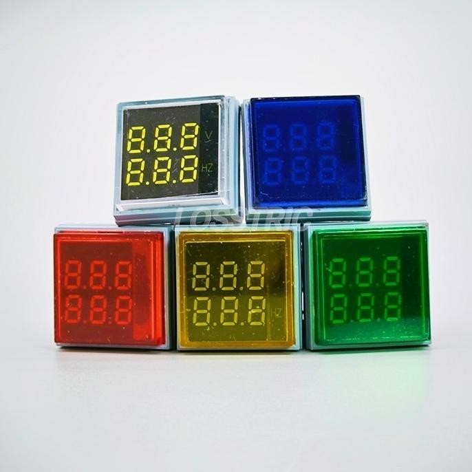 Jual PILOT LAMP LED VOLT+HZ METER 22mm KOTAK | Shopee Indonesia