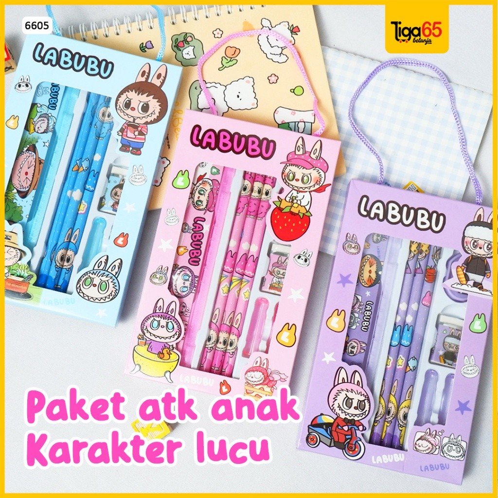 Jual Pensil Set Labubu / Alat Tulis Lucu / Souvenir Ulang Tahun Anak ...