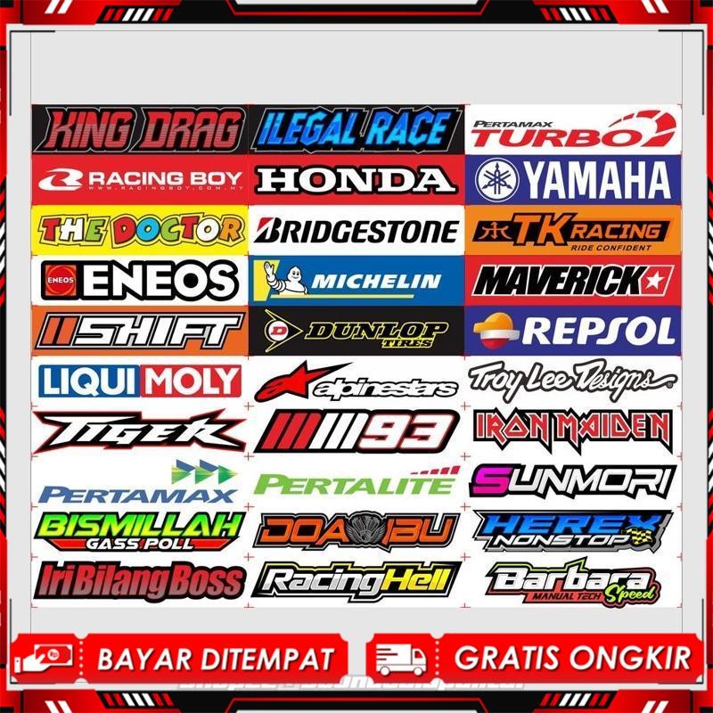 Jual [Desain Baru] Baju Kaos Viral Stiker Racing / Stiker Motor ...