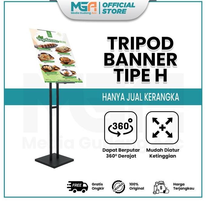 Jual NEW TRIPOD BANNER TYPE H / STAND DISPLAY BANNER / PAPAN DISPLAY ...