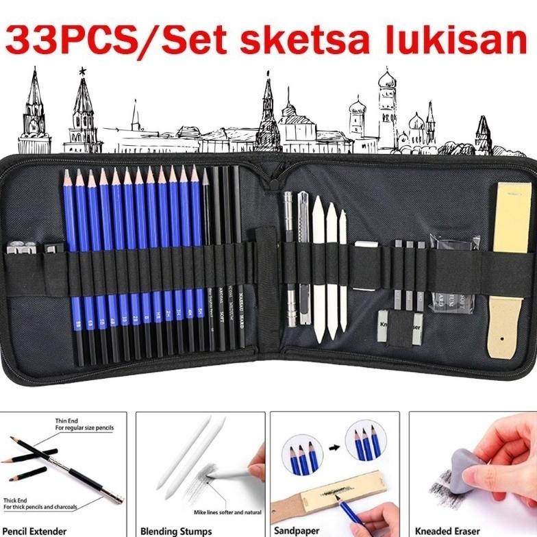 Jual RB 35PCS/Set Drawing Set / Sketch Kit / Art Drawing Kit / Sketsa ...