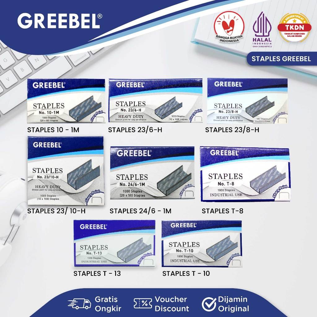 Jual GREEBEL Isi Stapler Jepretan Refil tapler / Isi Necis Stapler ...