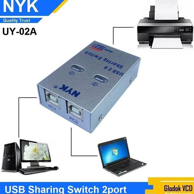 Jual Usb Sharing Switch 2Port / Usb Auto Data Switch Printer 2 Port ...