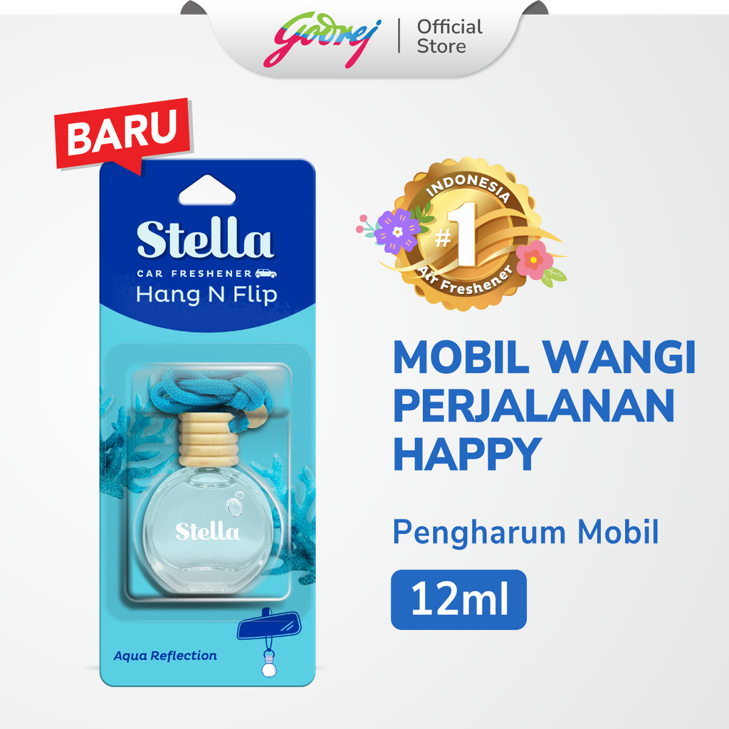 Jual Stella Hang N Flip Aqua Reflection 12ml - Pengharum & Pewangi Mobil | Shopee Indonesia