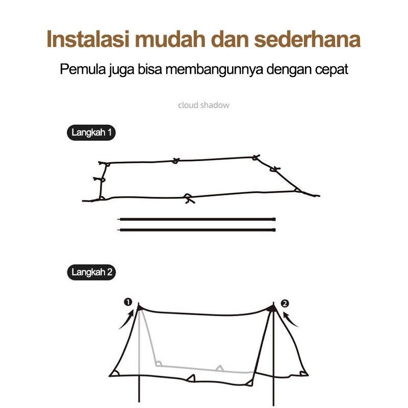 Jual CodPaket Lengkap Flysheet Tenda Dome 3X4.5 Waterproof Anti Uv/3X3 ...