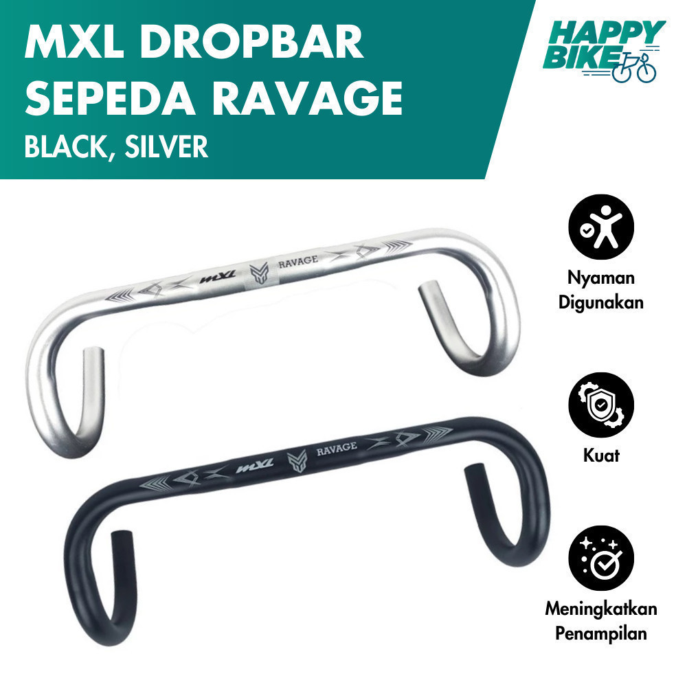 Jual MXL Stang Sepeda MXL Bicycle Dropbar Alloy Ravage Steel Besi Anti ...