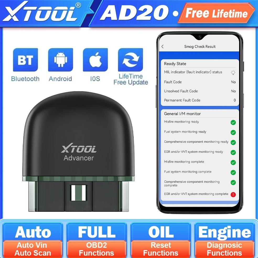 Jual XTOOL AD20 Advancer OBD2 Code Reader Scanner Car Engine Diagnostic Tools Full OBD2 Function ...