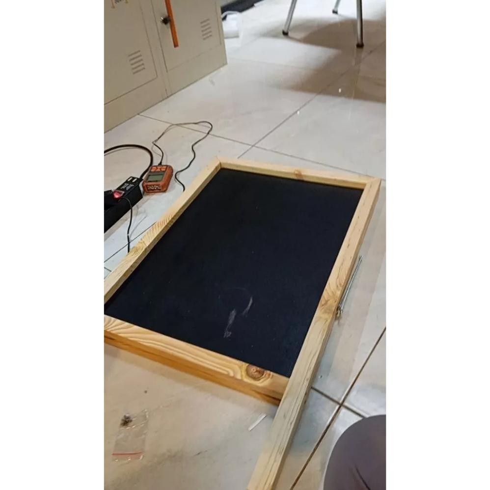 Jual Papan Tulis Kapur Standing 2 Sisi Blackboard Kayu Papan Menu Cafe ...