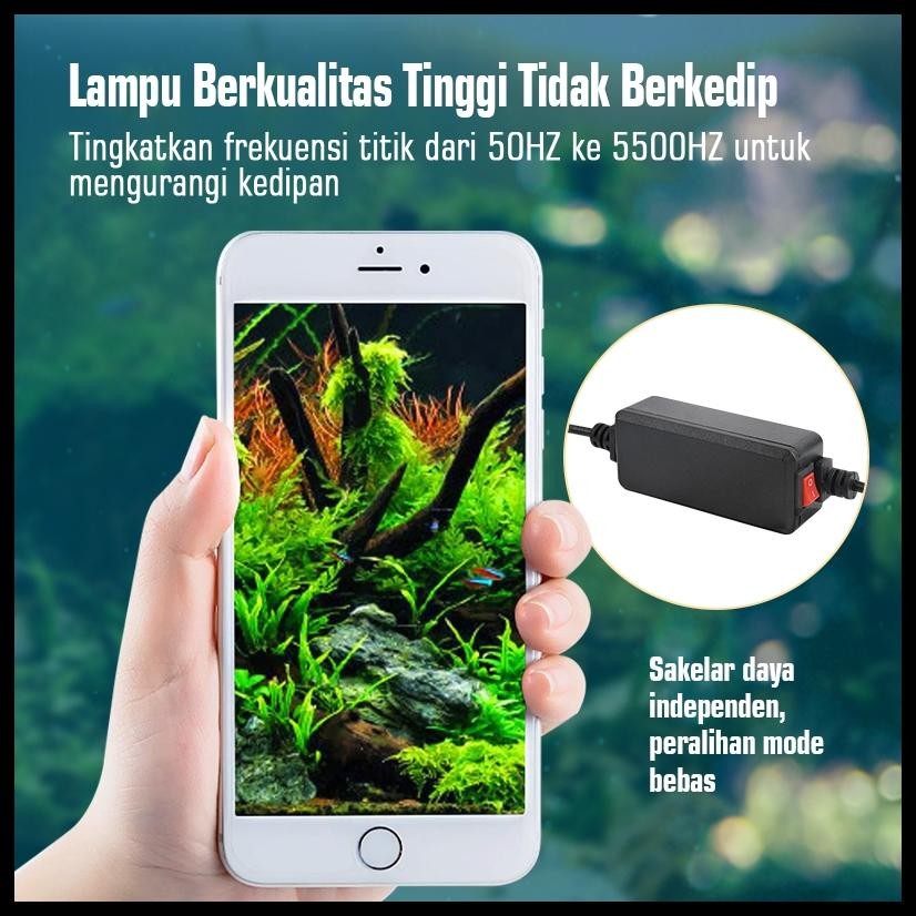 Jual LAMPU AQUARIUM 2 MODE HIKARI HK 20 30 40 50 LED AQUASCAPE HIKARI ...