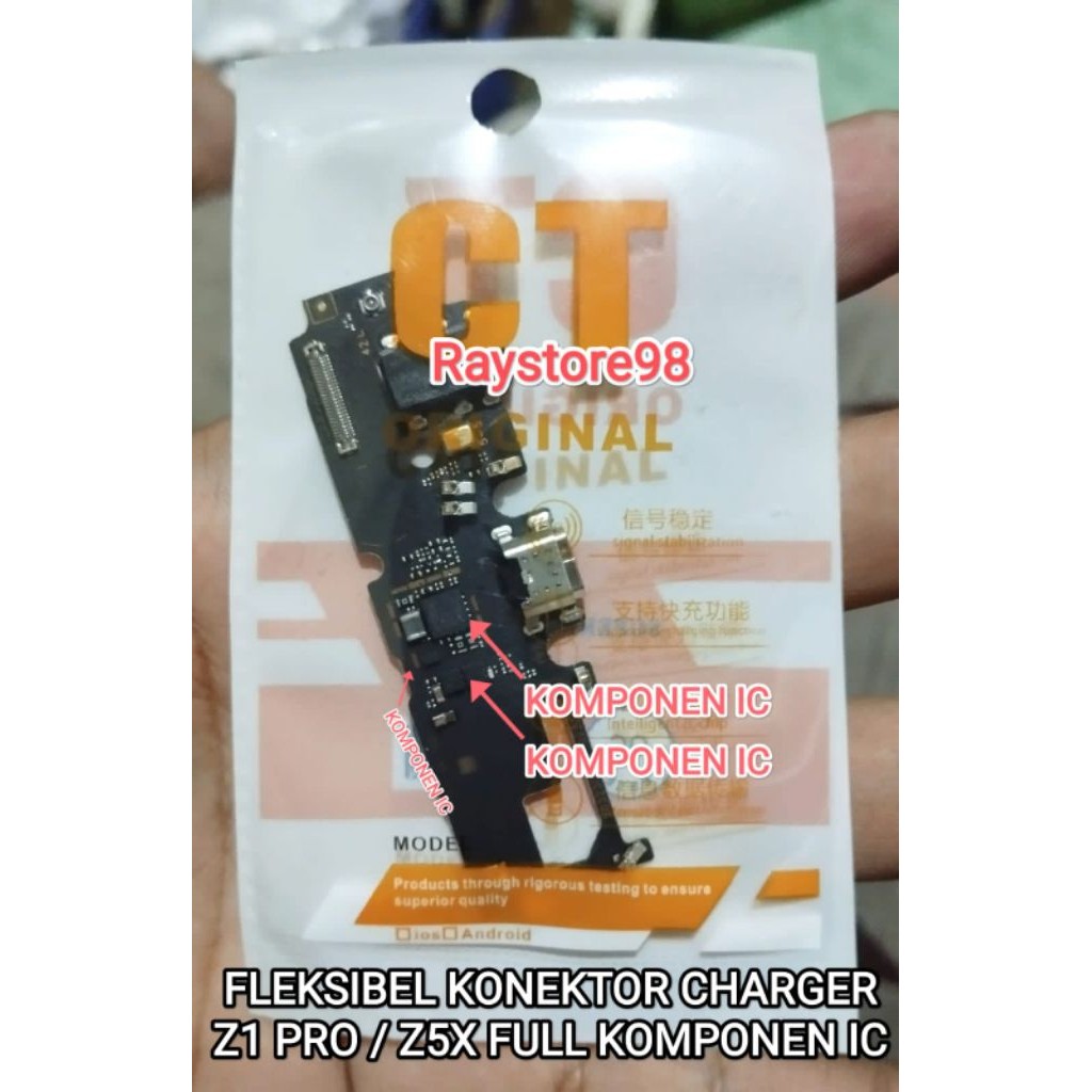 Jual FLEKSIBEL KONEKTOR CHARGER Z1 PRO Z5X FULL KOMPONEN IC ORIGINAL PCB Fleksibel papan ...