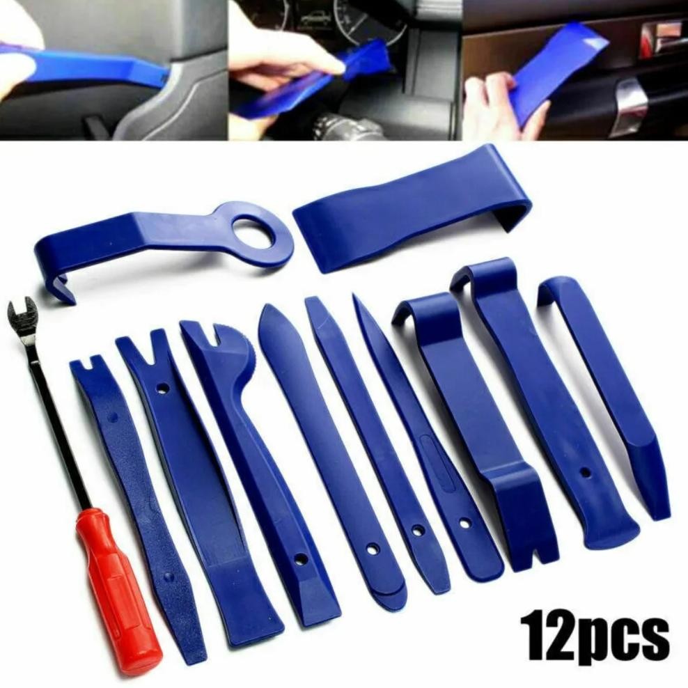 Jual 12Pcs Set Trim Wedge Plastic Mounting Lever Release Lever ...