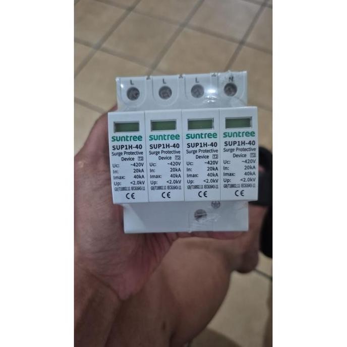 Jual AC SPD SURGE PROTECTION DEVICE SUNTREE 3 PHASE 4 POLE 420 V 20-40 ...