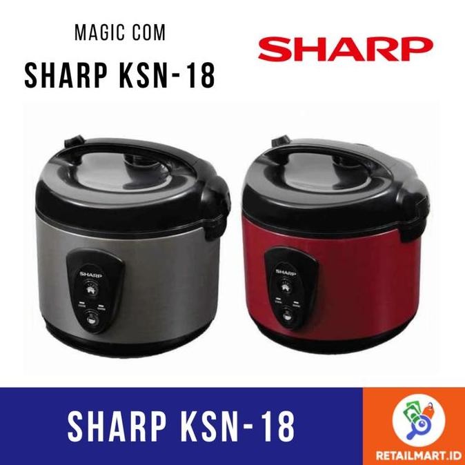 Jual {Terbaru} Sharp : Magic Com Sharp Ksn 18 Mgsl Rice Cooker 1.8 ...