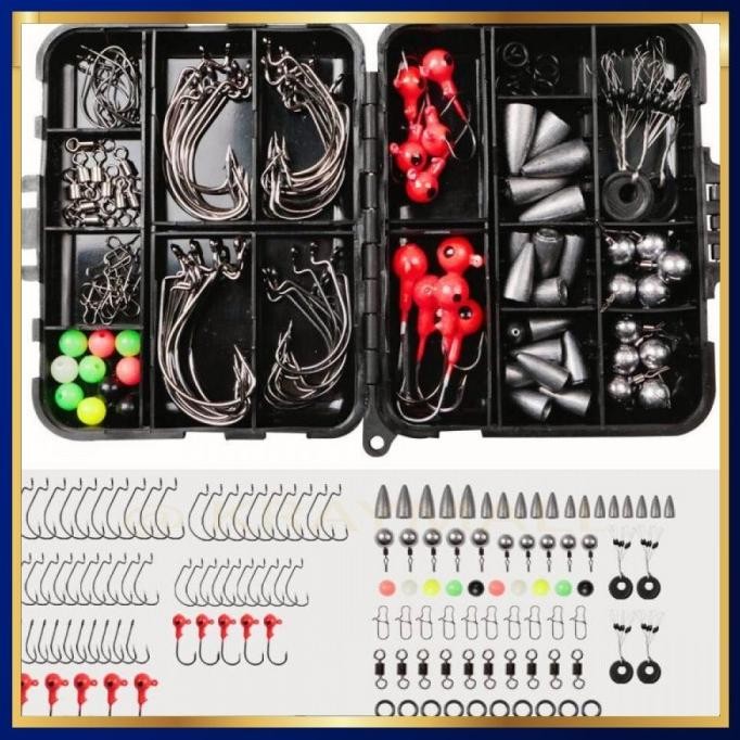 Jual Kail Pancing Fishing Hook Tackle Box Set 148 PCS - JY07 | Shopee Indonesia