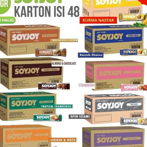 Jual Soyjoy 1 Karton Isi 48 Sna Protein Bar Kedelai Tenaga Recovery Lari Sepeda Olahraga ...