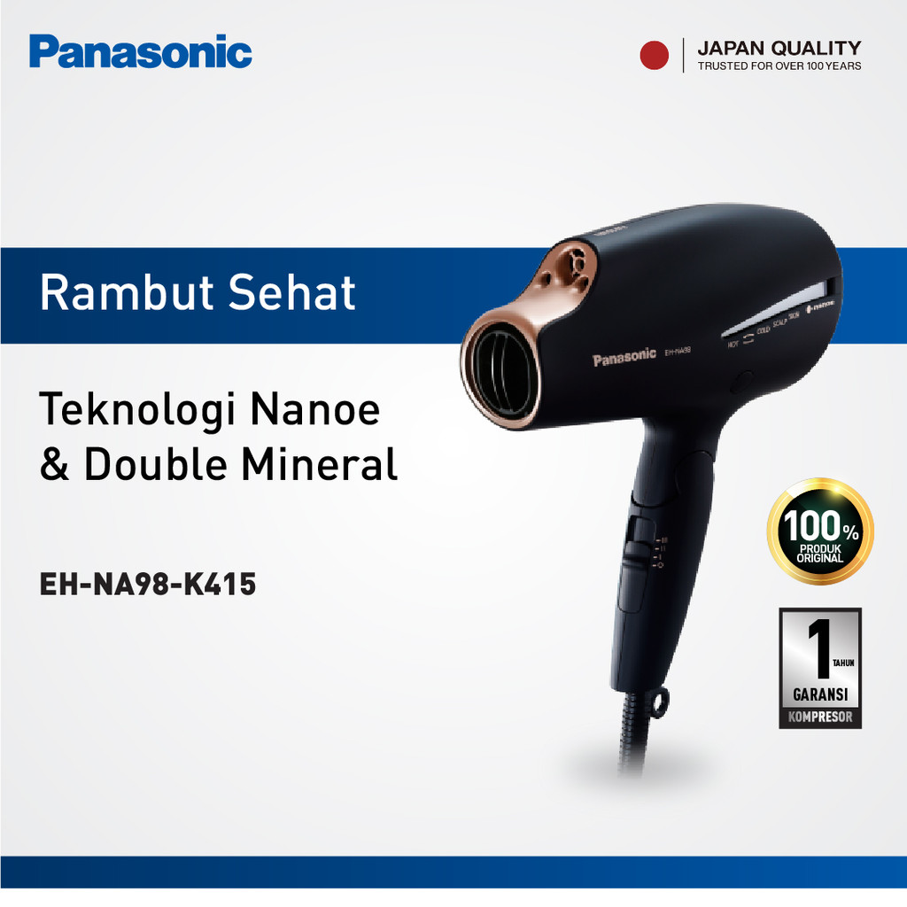 Jual Panasonic EH-NA98-K415 Hair Dryer Nanoe Series - Black | Shopee ...