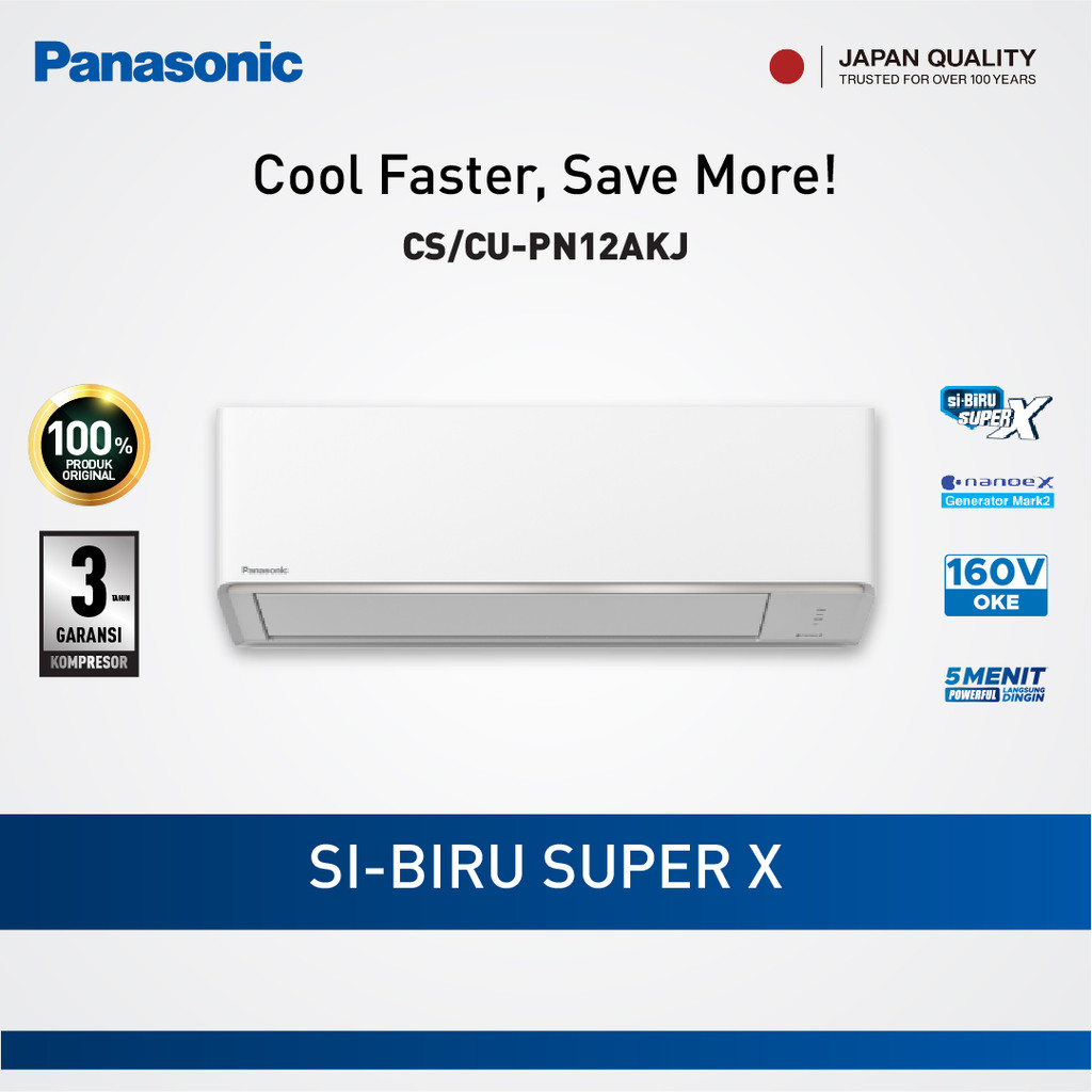 Jual Panasonic CS/CU-PN12AKJ AC & Purifier - Low Voltage + Nanoe-X [1.5 PK] | Shopee Indonesia