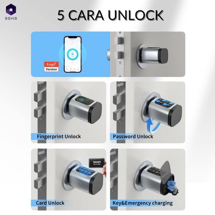Jual Sale Sens Smart Cylinder Lock - Kunci Pintu Digital Tuya ...