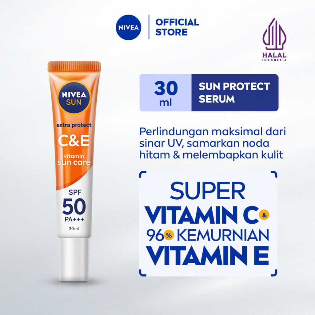 Jual NIVEA SUN Sunscreen Face Serum Extra Protect C&E SPF50+ PA+++ 30ml ...