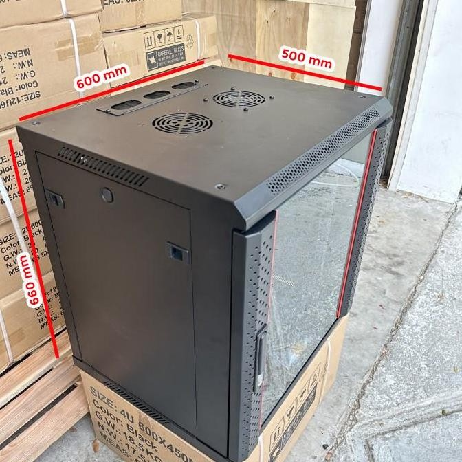 Jual Wallmount Rack 12U / Rack Server 12U Single Door /Rack 12U ...