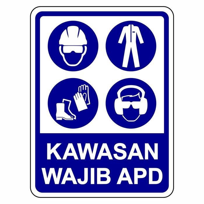 Jual Rambu K3 Kawasan Wajib Apd 45Cm X 60Cm Plat Alumunium Original Dan ...