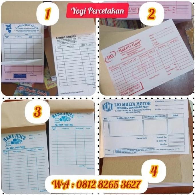 Jual Nota Bon Invoice 1Rim Cetak 3 Warna, Pakai Caca | Shopee Indonesia