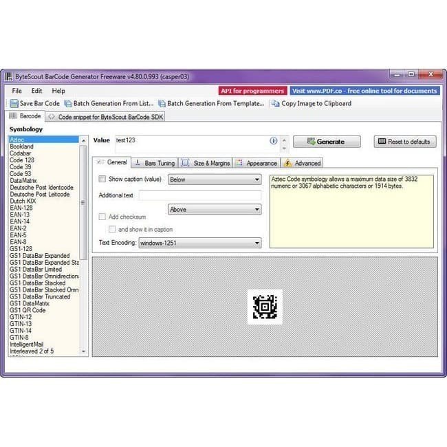 Jual ByteScout BarCode Generator v6.2.0.1128 Work | Shopee Indonesia