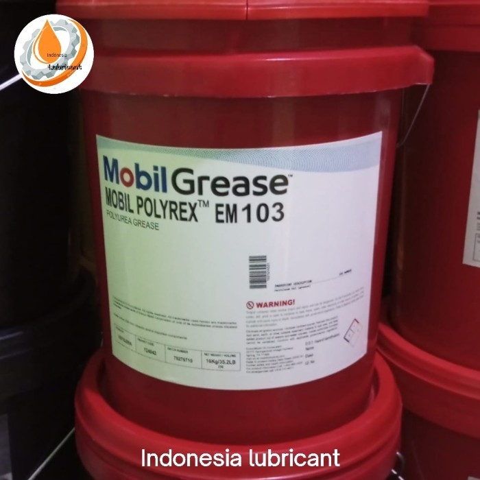 Jual READY STOK!! Mobil POLYREX EM 103 Grease Polyurea (Bearing & electric motor) NLGI 3 Pail ...