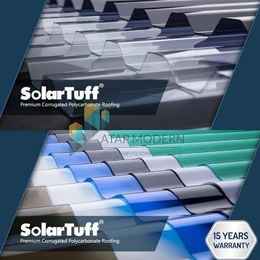 Jual SOLARTUFF ATAP POLYCARBONATE GELOMBANG GRECA DAN ROMA 1,8METER ...