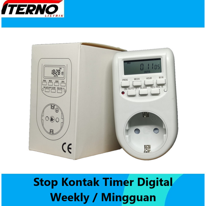 Jual STOP KONTAK TIMER DIGITAL WEEKLY MINGGUAN ITERNO LISTRIK | Shopee ...