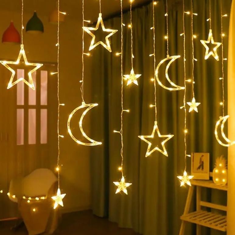 Jual Re27 4 METER 8 MODE LAMPU LED BULAN BINTANG TIRAI LED STRING LAMPU ...